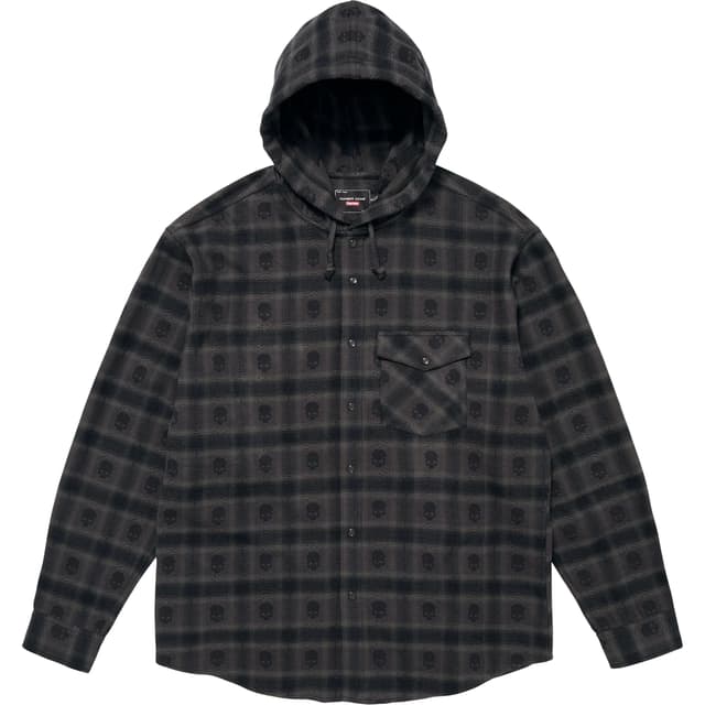 Supreme Number (N)ine Hooded Flannel Shirt - FW25 - Supreme Drop List