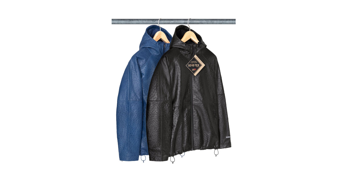 GORE-TEX Ostrich Embosssed Leather Jacket - SS26 - Supreme Drop List